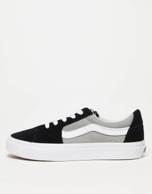 Vans SK8-Low trainers in black and grey | ASOS