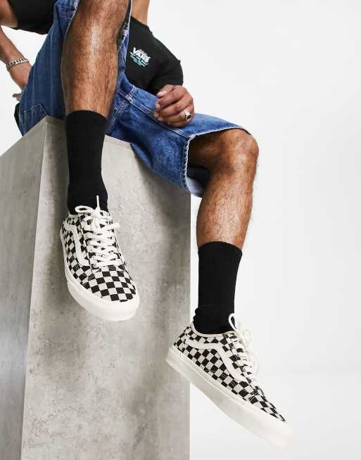 Vans – UA Old Skool Theory – Sneaker mit Schachbrettmuster in Schwarz ...
