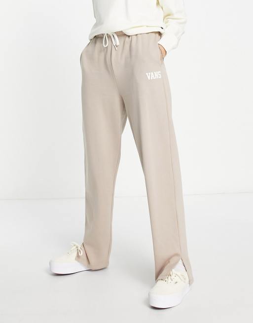 Vans wide leg split hem trackies in grey | ASOS