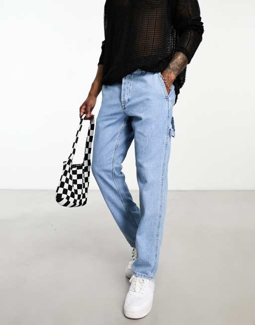 Vaqueros holgados de estilo carpintero con lavado claro Chris de Jack ...