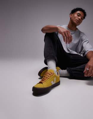 VEJA Campo Bold suede sneakers in yellow | ASOS