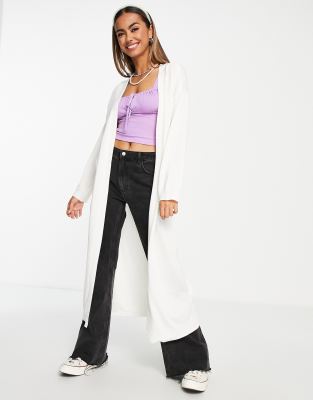 Vero Moda Aware longline cardigan in cream | ASOS