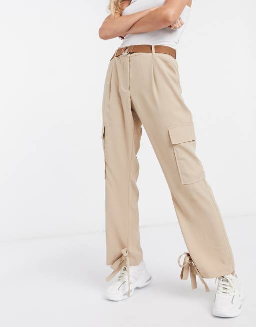 Vero Moda belted cargo pants in beige | ASOS Vero Moda belted cargo pants in beige | ASOS