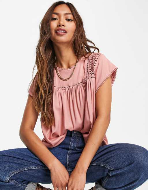 Vero Moda blouse in rose pink | ASOS