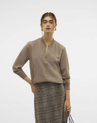 Vero Moda Bomber jacket in beige | ASOS