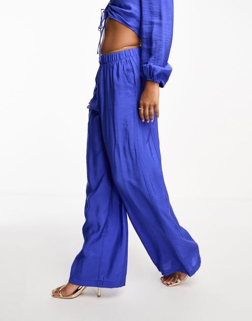 Vero Moda high waist wide leg pants in dazzling blue (part of a set) | ASOS