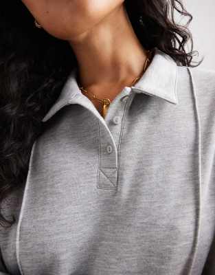 Vero Moda jersey polo top and wide leg jersey trousers set in light ...