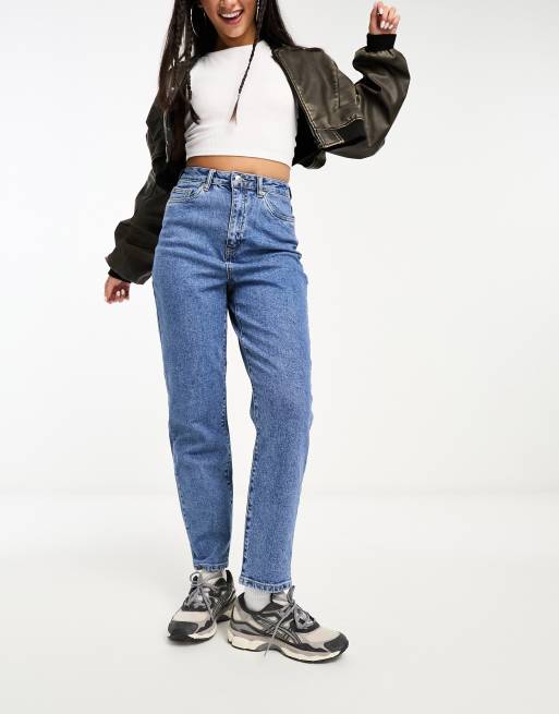 Vero Moda mom jeans in blue | ASOS