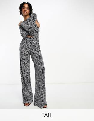 Vero Moda Tall - Pantalon ample - Argent pailleté | ASOS