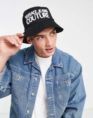 Versace Jeans Couture bucket hat in black | ASOS