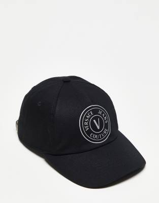 Versace Jeans Couture emblem cap in black | ASOS