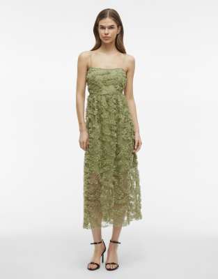 VILA – Midikleid in Salbeigrün | ASOS
