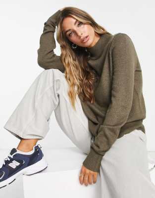 Vila - Pull à col montant - Marron | ASOS