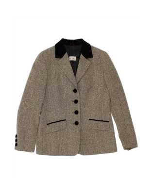 Vintage 4 Button Blazer Jacket It 44 Medium In Grey Herringbone | ASOS