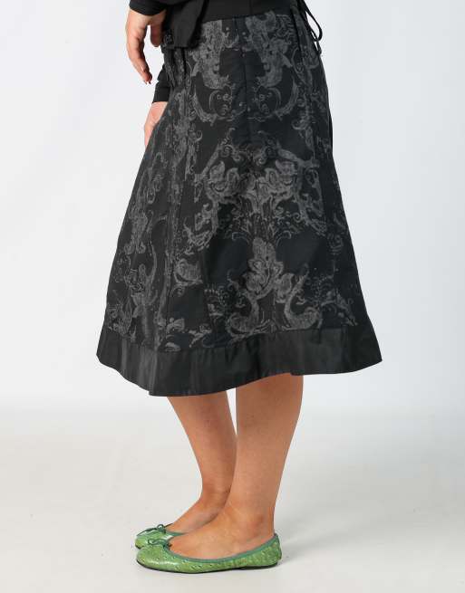Vintage AirField M woven midi skirt in black | ASOS