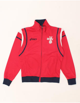 Vintage Asics Size M Colourblock Tracksuit Top Jacket in Red | ASOS