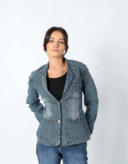 Vintage Birgini S denim jacket blue | ASOS
