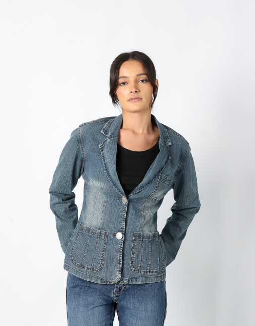 Vintage Birgini S denim jacket blue | ASOS