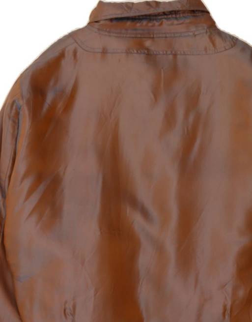 Vintage Bomber Windbreaker Jacket UK 14 Medium In Brown | ASOS