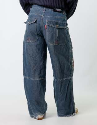 Vintage Dermson Jeans 32x30 Denim Hip Hop Baggy Jeans Blue | ASOS