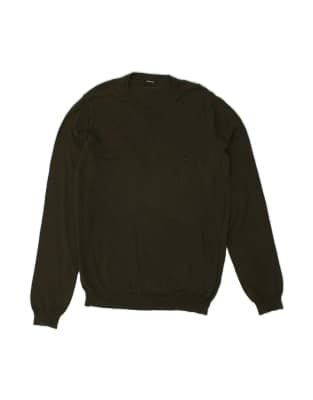 Vintage Diesel Crew Neck Jumper Sweater XL In Khaki | ASOS