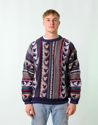 Vintage Disney XL Knit Sweatshirt Blue | ASOS