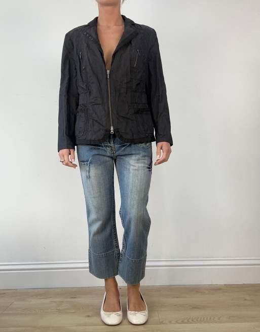Vintage dual zip jacket in black | ASOS