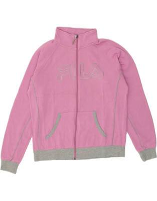 Vintage Fila Size L Tracksuit Top Jacket in Pink | ASOS