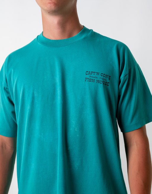 Vintage Fruit of the Loom XL Oversized Single Stitch T-Shirt Capt'n Con ...