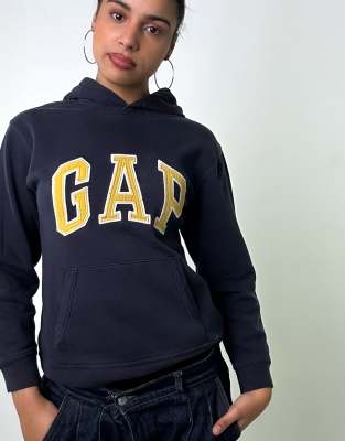Vintage Gap XS Hoodie Navy Blue | ASOS