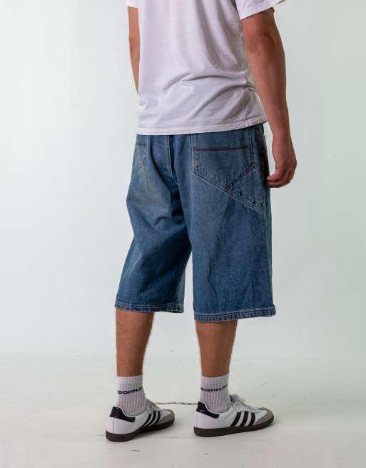 Vintage Ignition 36" Denim Hip Hop Jorts Shorts Light Blue | ASOS