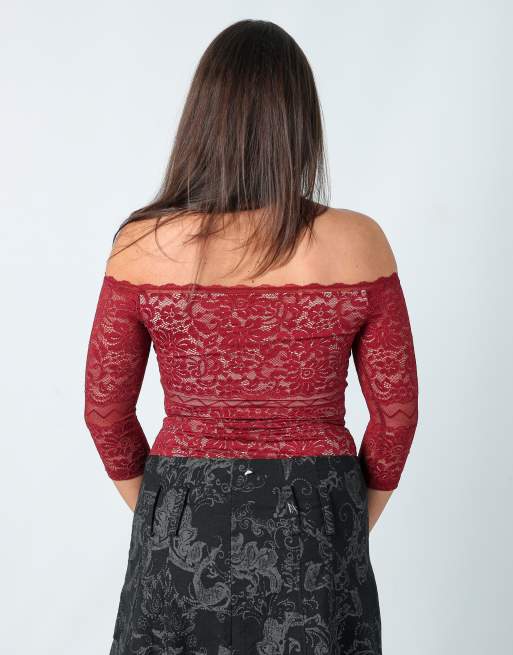 Vintage Intimissimi S bodysuit in burgundy red | ASOS
