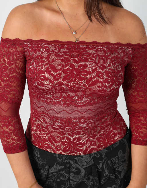 Vintage Intimissimi S bodysuit in burgundy red | ASOS