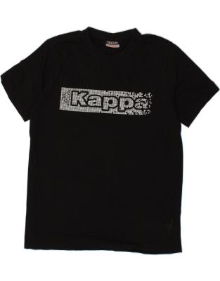 Vintage Kappa Size M Graphic T-Shirt Top in Black | ASOS