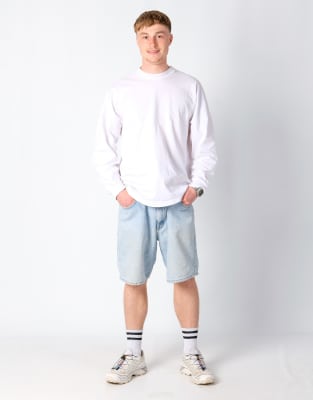 Vintage Lee 36x21 Denim Shorts Light Blue | ASOS