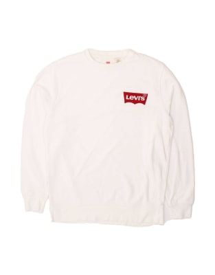 Vintage Levi's Graphic Sweatshirt Jumper XL In White | ASOS