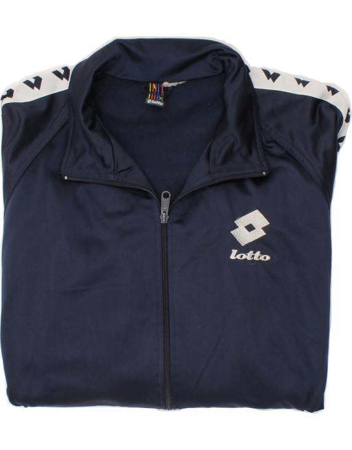 Vintage Lotto Size XL Graphic Tracksuit Top Jacket in Navy Blue | ASOS