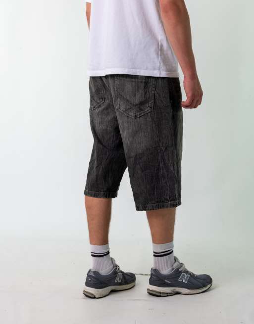 Vintage Masterpiece 36" Denim Hip Hop Jorts Shorts Blue | ASOS