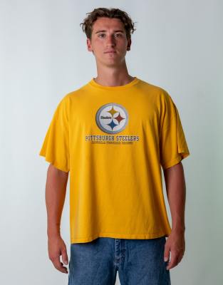 Vintage NFL XXL Oversized T-Shirt Steelers Yellow | ASOS