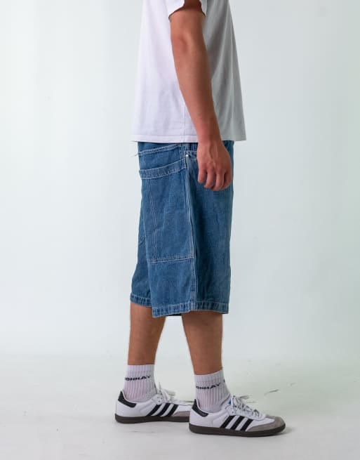 Vintage OTB 36" Denim Hip Hop Jorts Shorts Blue | ASOS