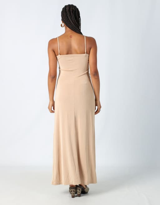 Vintage PHARD S woven maxi dress in gold | ASOS