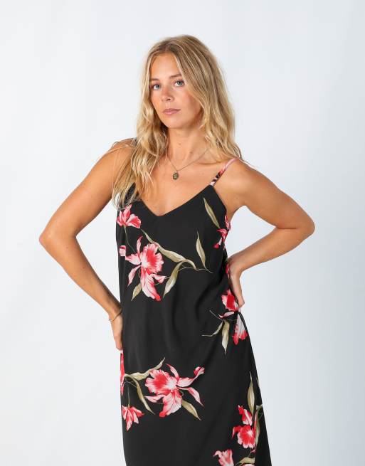 Vintage P.Maria L printed woven maxi dress in black | ASOS