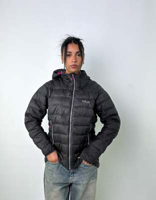 Vintage Rab L Padded Coat in Dark Grey | ASOS