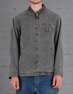 Vintage Size L Carhartt Detroit Bomber Jacket in Grey | ASOS