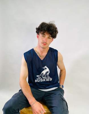 Vintage Size L North Toronto Huskies Vest in Blue | ASOS