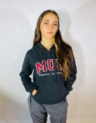 Vintage size s mun university hoodie in grey in grey | ASOS