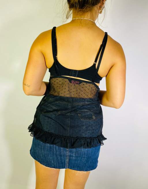 Vintage Size S Y2K Mesh Cami Top In Black | ASOS