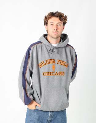 Vintage Soldier Field Chicago xl hoodie in grey | ASOS