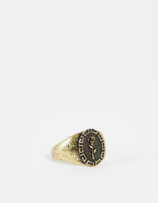 Vintage Supply rose sovereign ring in gold tone | ASOS