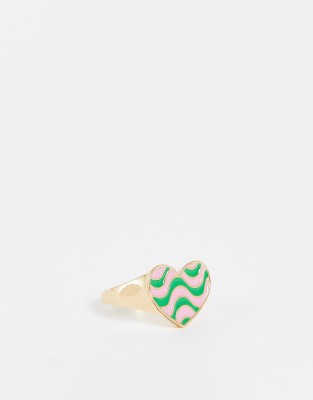 Vintage Supply wave heart sovereign ring | ASOS